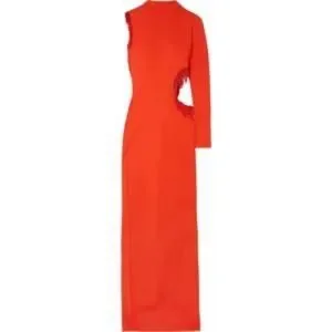 STAUD | Dresses | Staud Kirsten Onesleeve Maxi Dress In Fire Red Worn ...